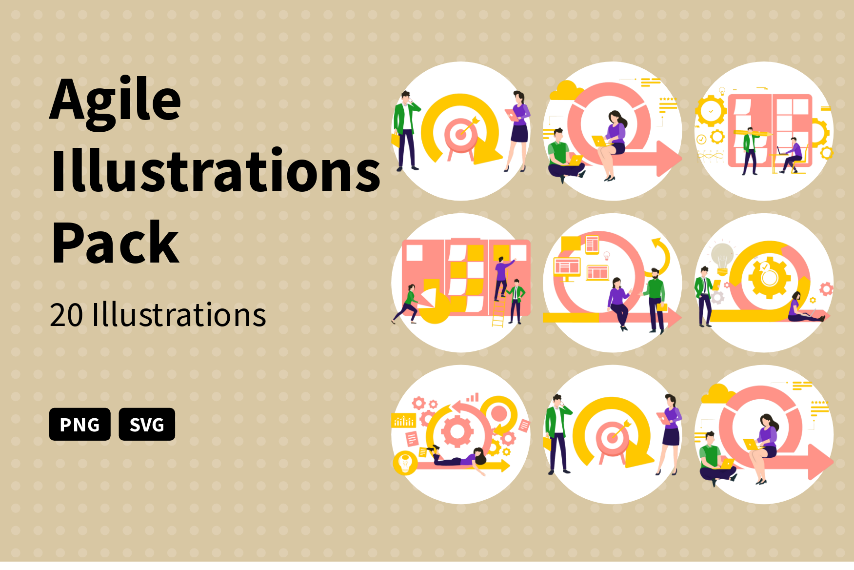 Premium Agile Illustration pack from Business Illustrations