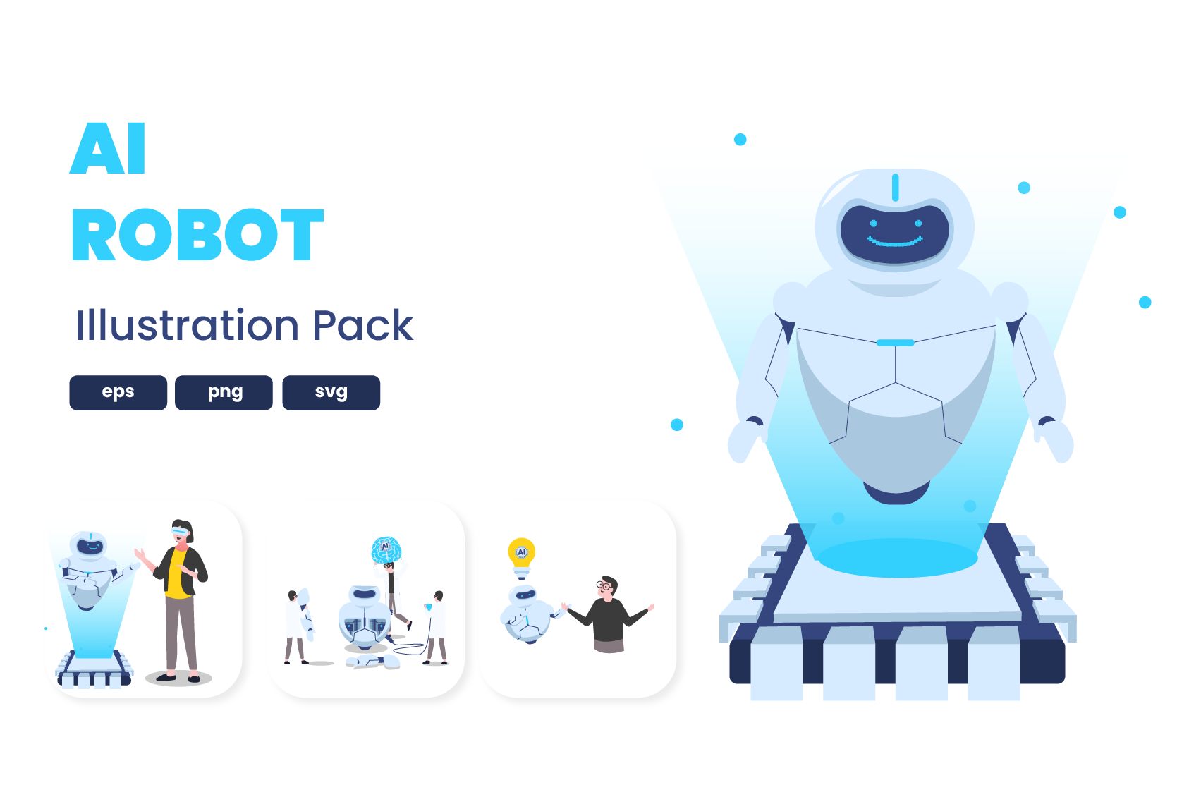AI Robot Illustration Pack - 16 Free Download Science & Technology ...