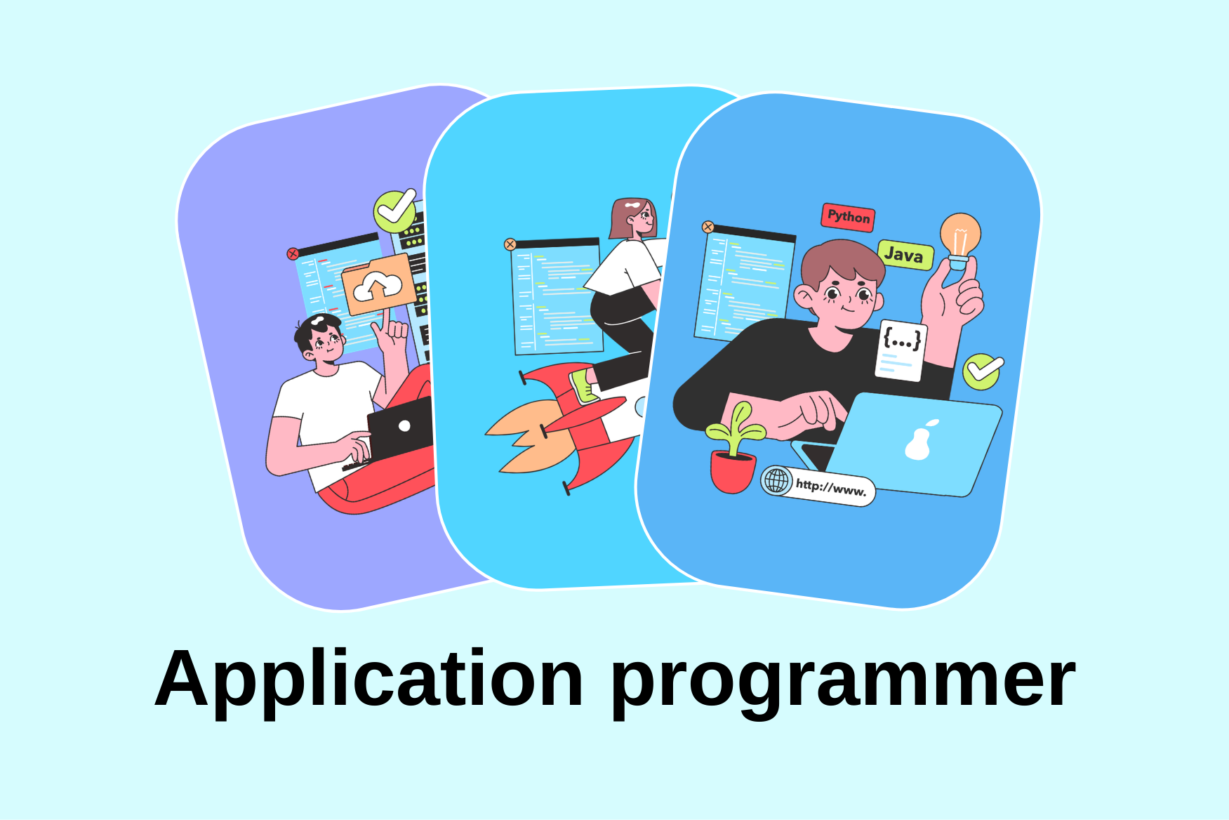 Application Programmer Illustration Pack - 9 Business Illustrations | SVG, PNG, EPS Available