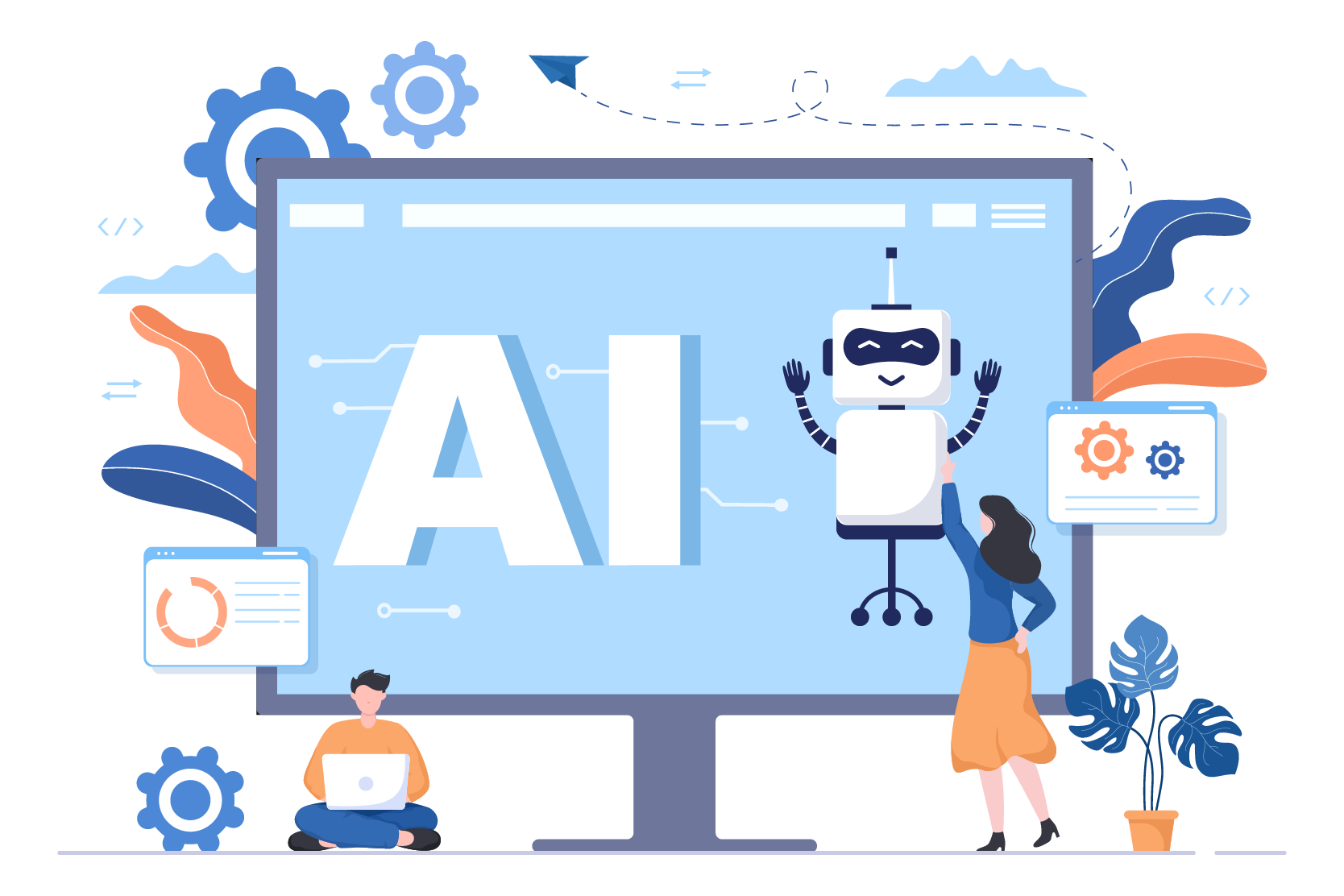 Premium Artificial Intelligence Illustration pack from Science ... Premium Artificial Intelligence Illustration pack from Science ...
