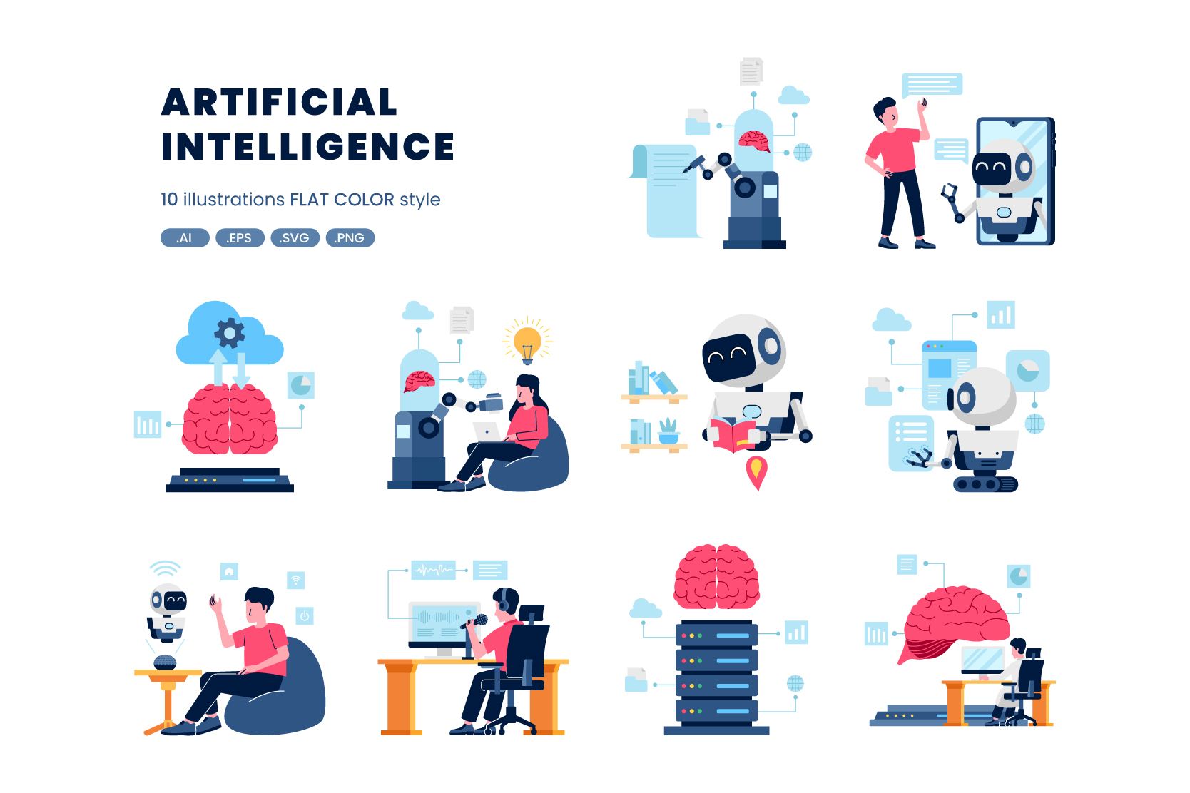 Premium Artificial Intelligence Illustration pack from Science ...