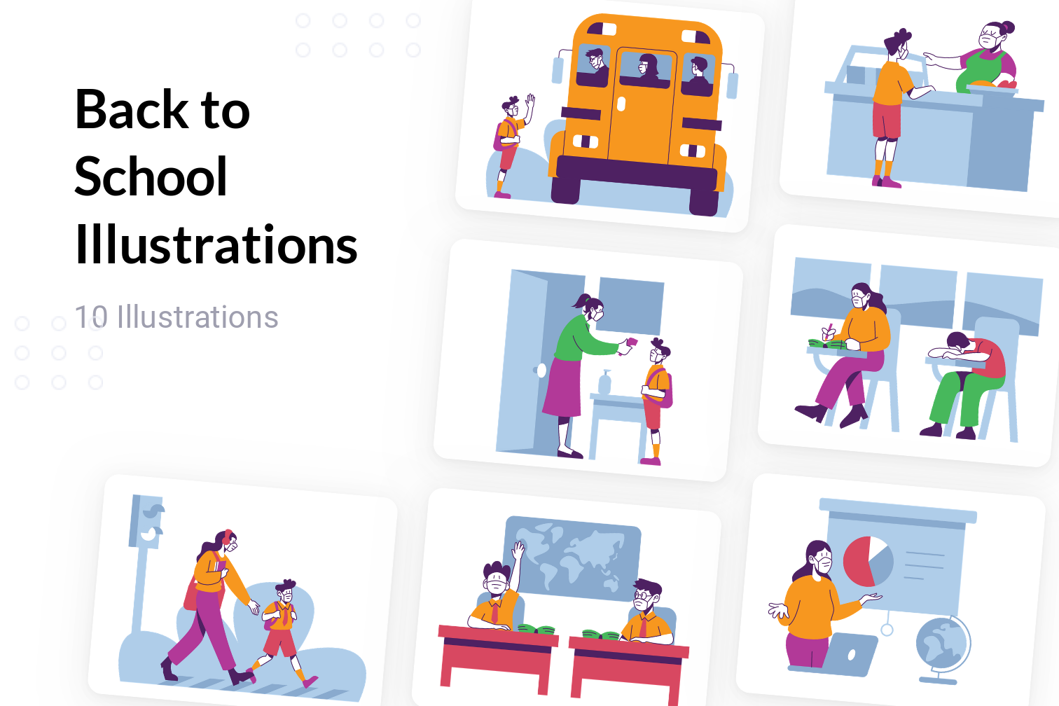 Back To School Illustration Pack - 10 Free Download People ...