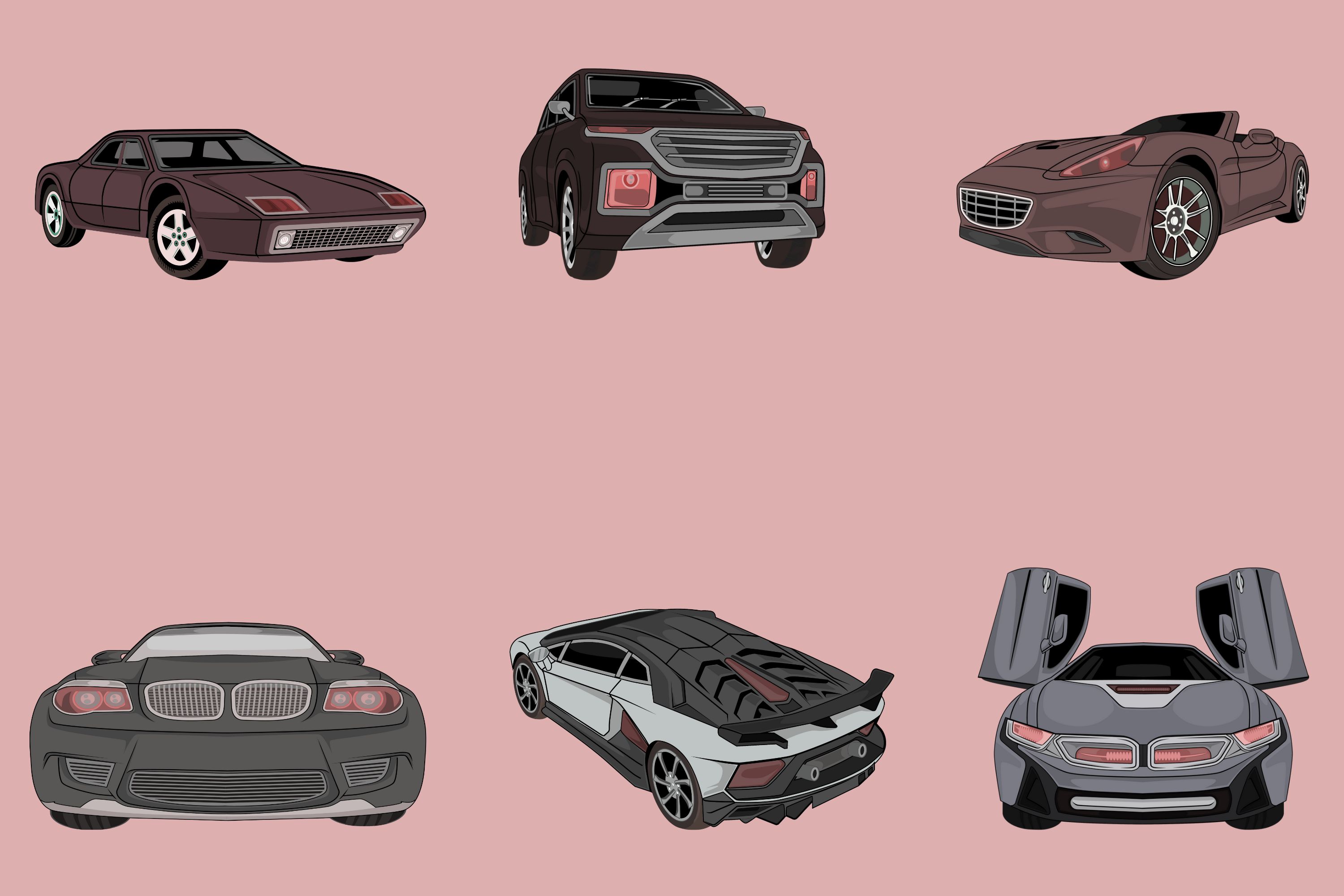 Premium Car Illustration Pack From Vehicle Illustrations