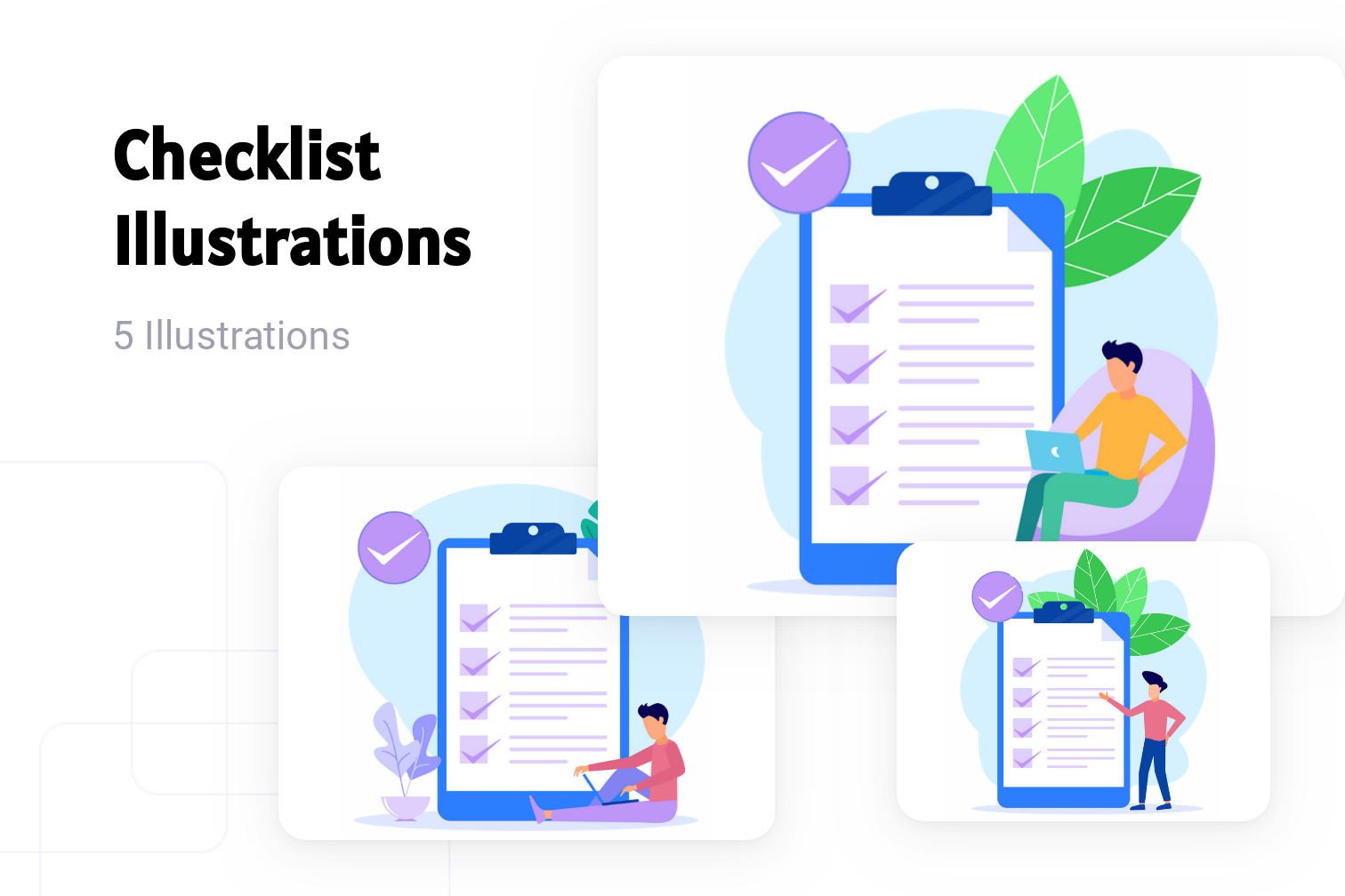 Premium Checklist Illustration pack from Business Illustrations