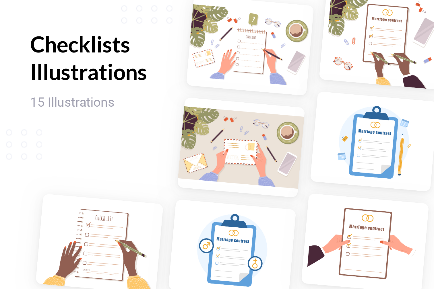 Premium Checklists Illustration pack from Business Illustrations
