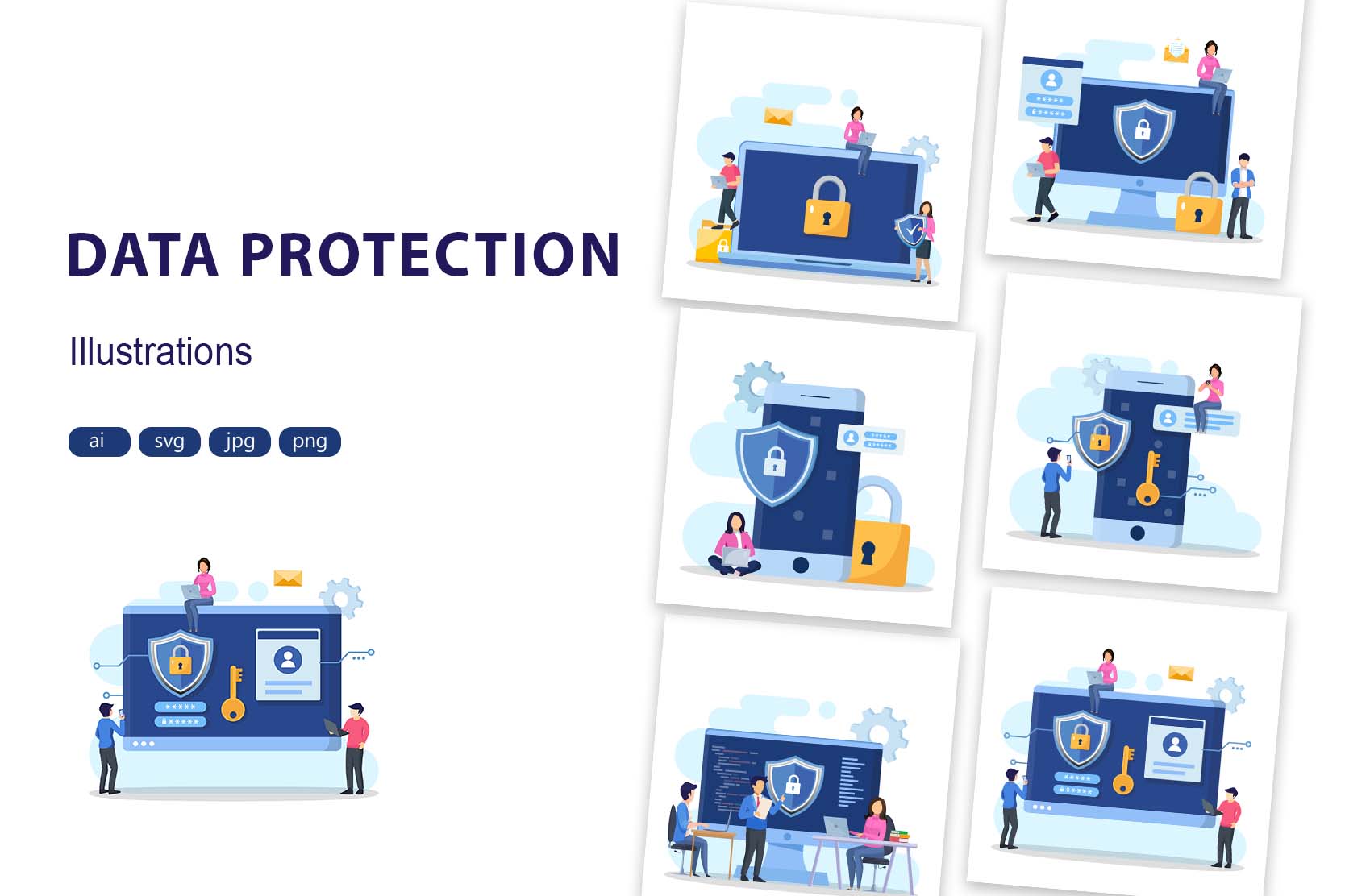 Premium Data Protection Illustration pack from Science & Technology ... Premium Data Protection Illustration pack from Science & Technology ...
