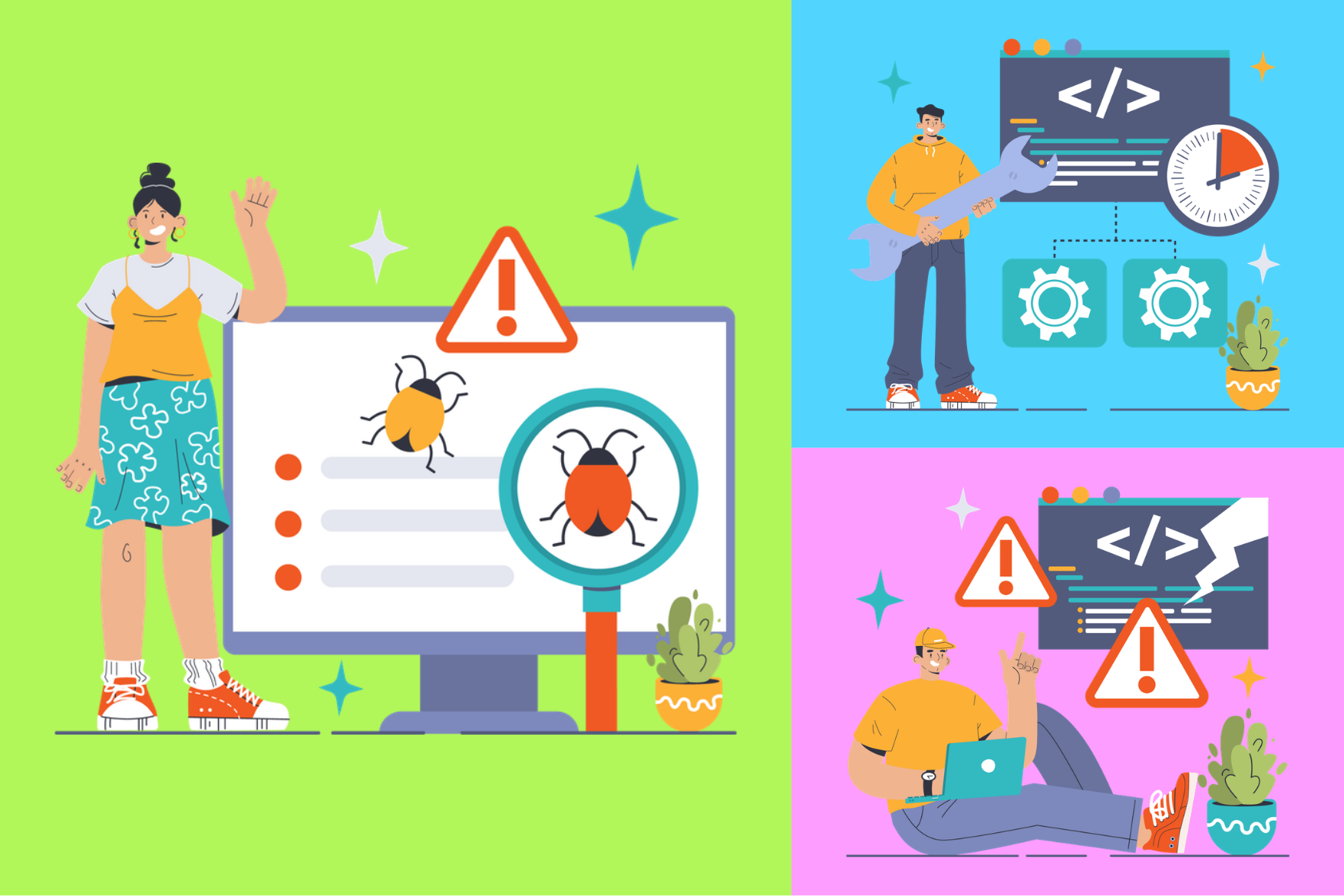 Debugging Illustration Pack - 10 Free Download Science & Technology ...