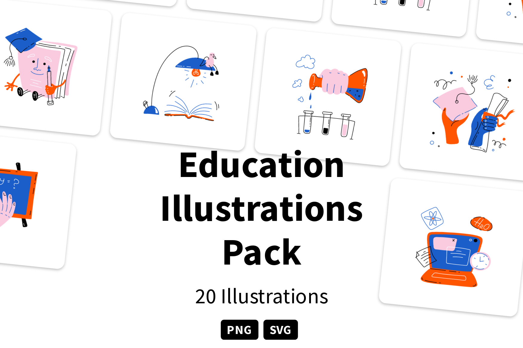 Education Illustration Pack - 20 Free Download School & Education ...