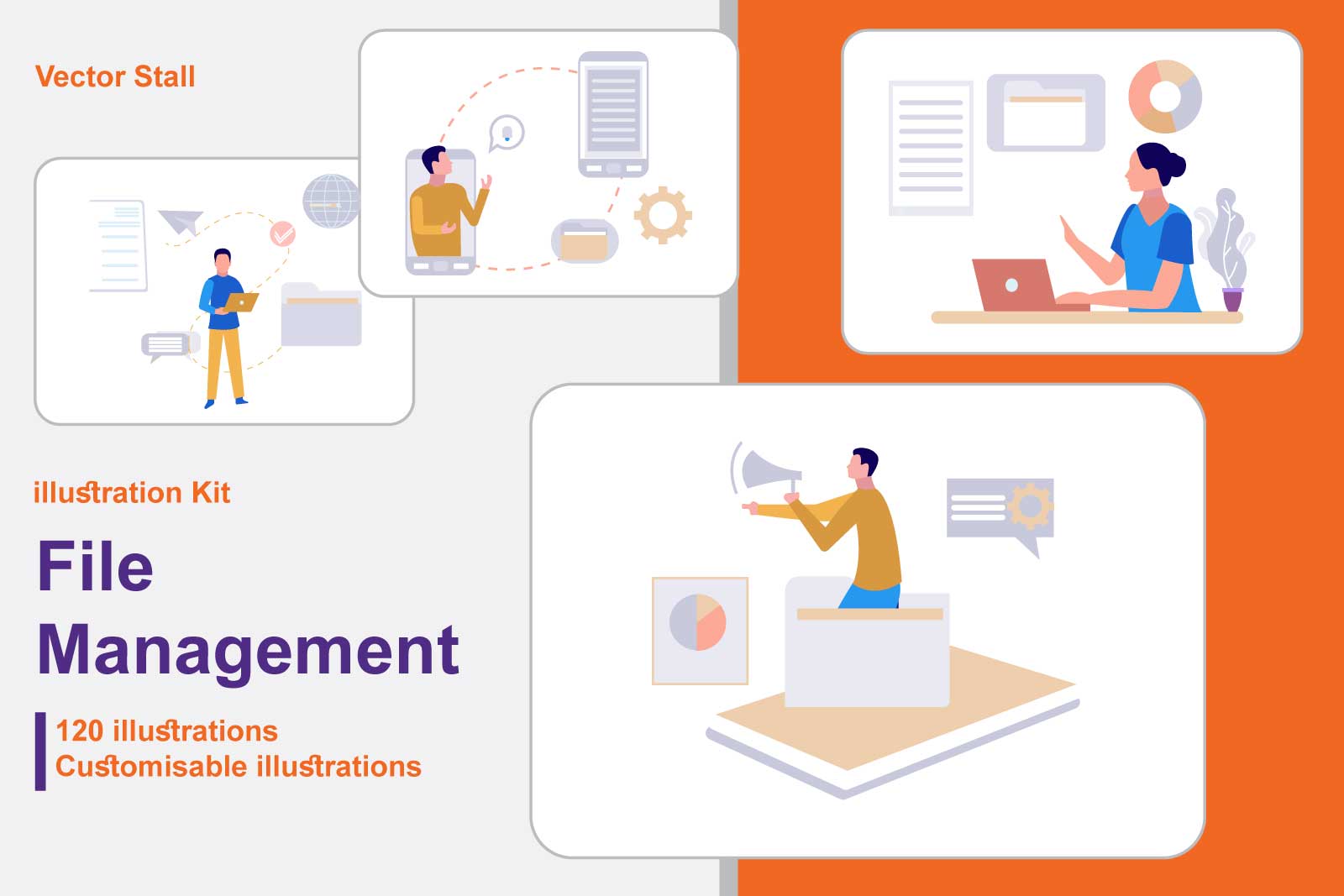 File Management Illustration Pack - 120 Free Download Miscellaneous Illustrations | IconScout