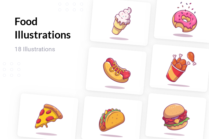 Food Illustration Pack - 9 Free Download Food & Drink Illustrations | IconScout