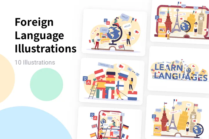 88 Foreign Language Illustration Packs - Free in SVG, PNG, EPS - IconScout