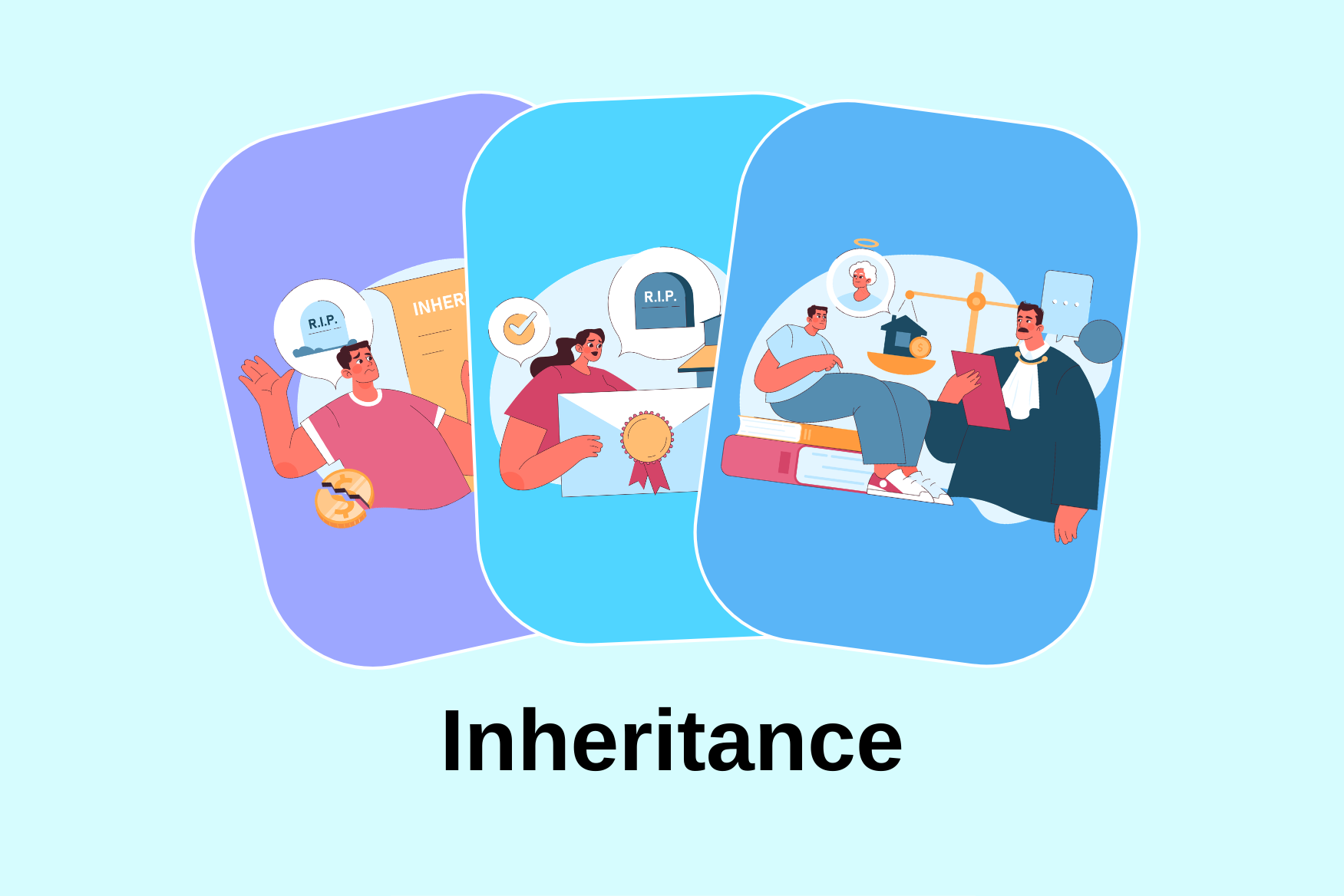 Inheritance Illustration Pack - 8 Free Download People Illustrations ...