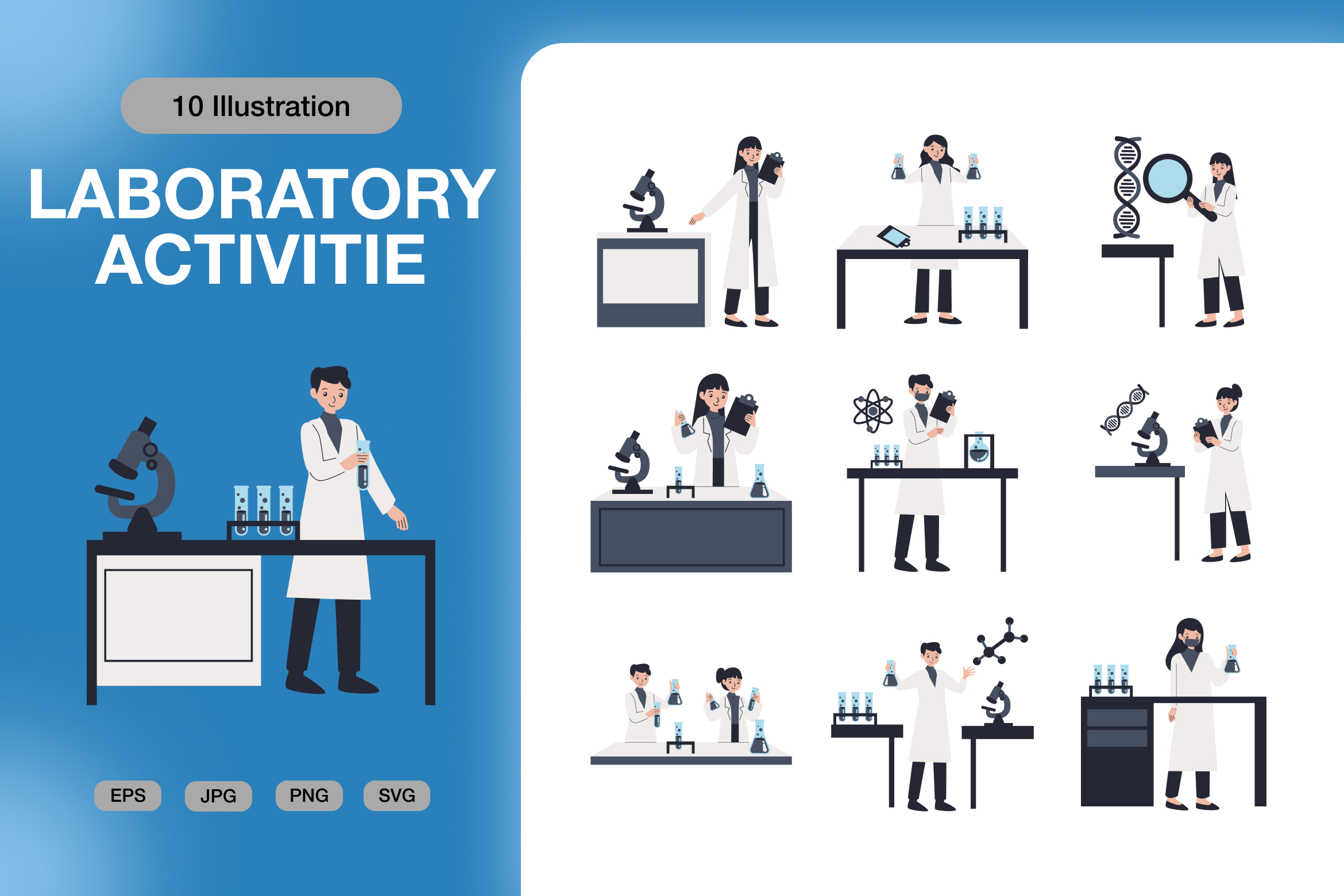 Laboratory Activities Illustration Pack - 10 Free Download Science ...