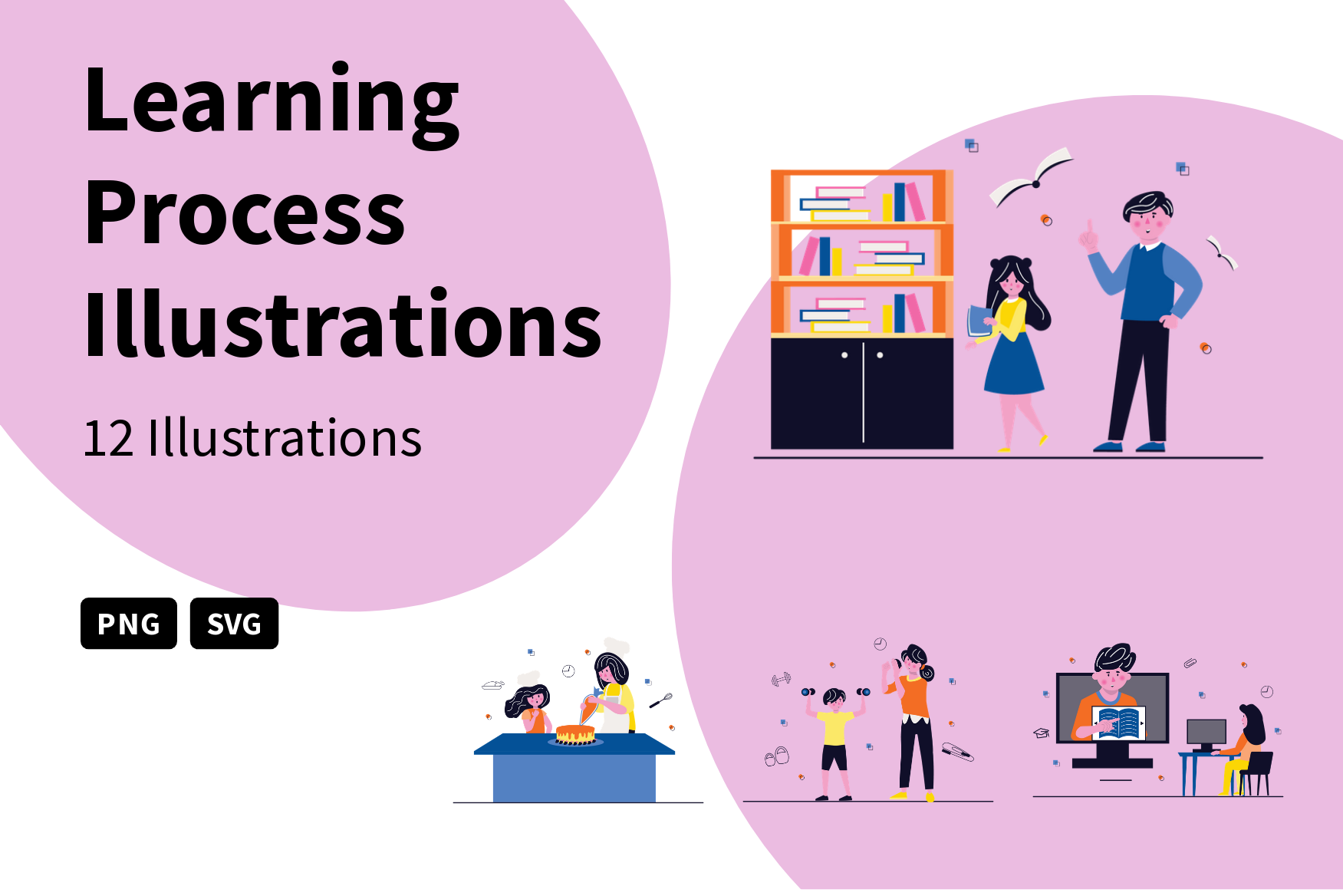 Premium Learning Process Illustration pack from School & Education ...