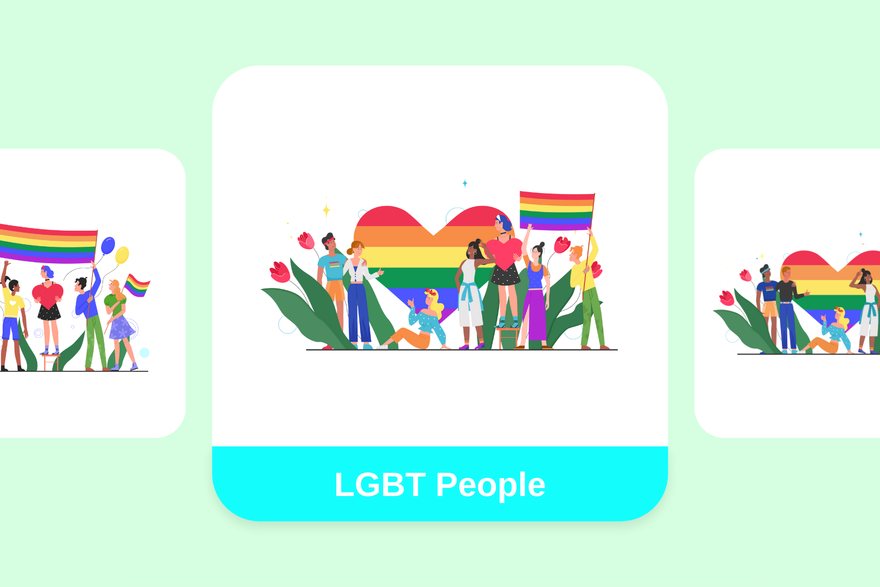 LGBT People Illustration Pack - 4 People Illustrations | SVG, PNG, EPS ...