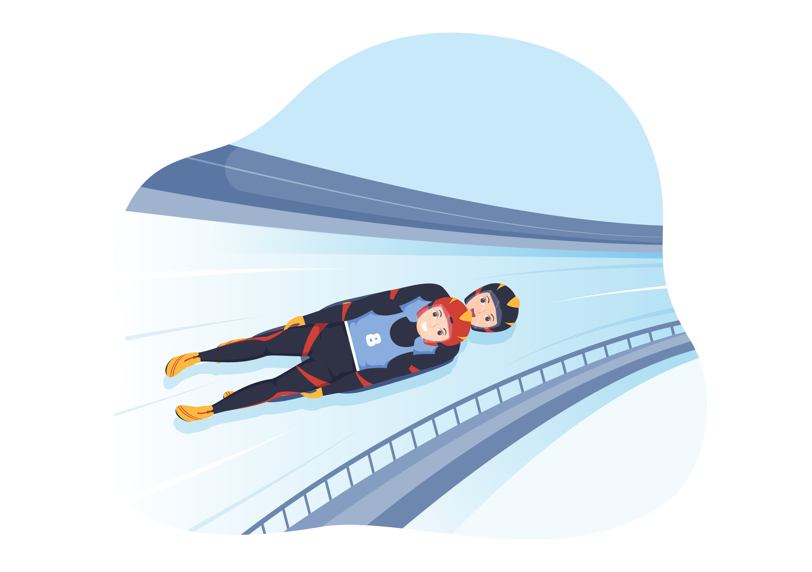 Premium Luge Illustration pack from Sports & Games Illustrations