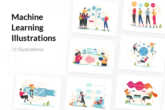 Premium Machine Learning Illustration pack from Science & Technology ...