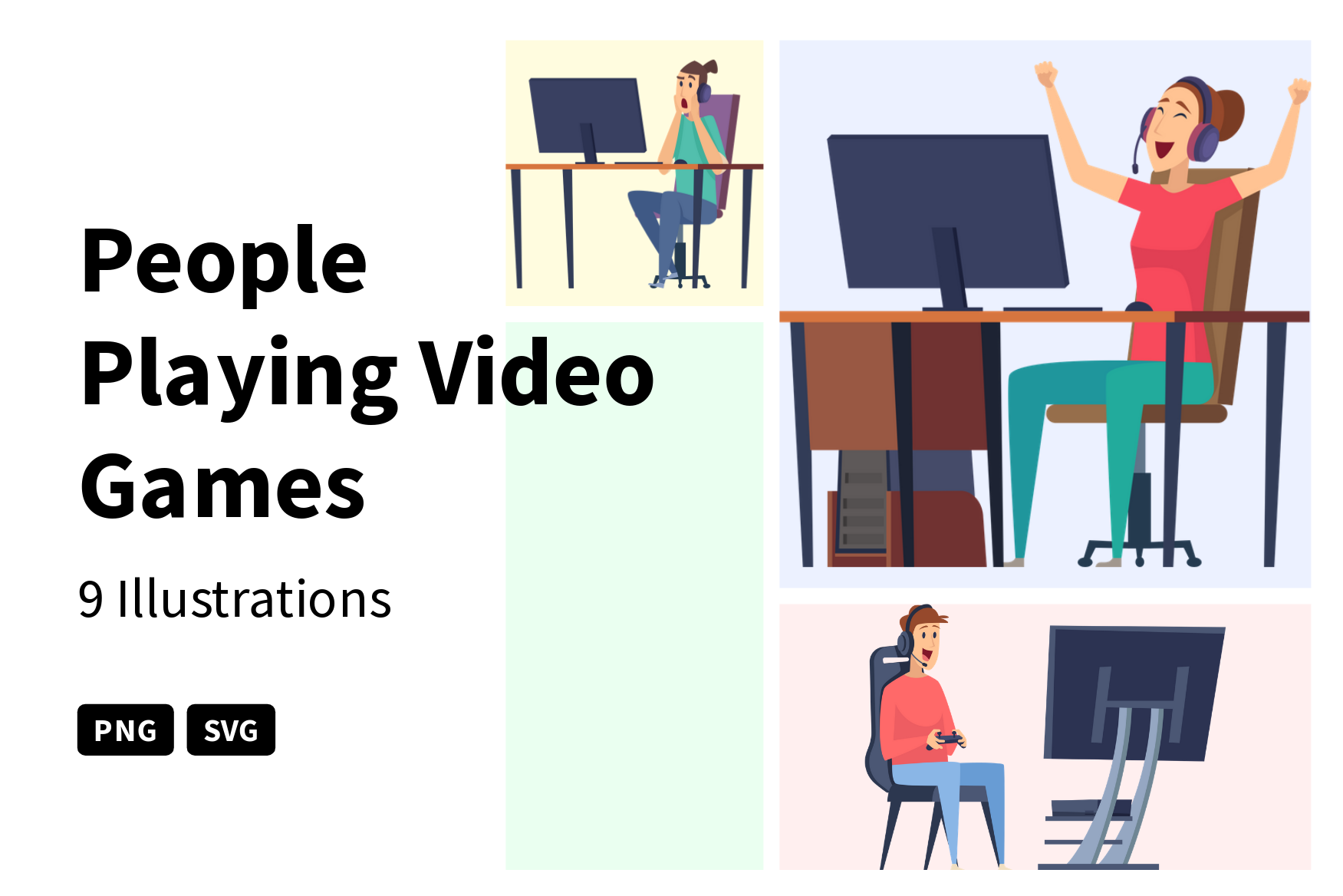 Premium People Playing Video Games Illustration pack from Sports ... Premium People Playing Video Games Illustration pack from Sports ...