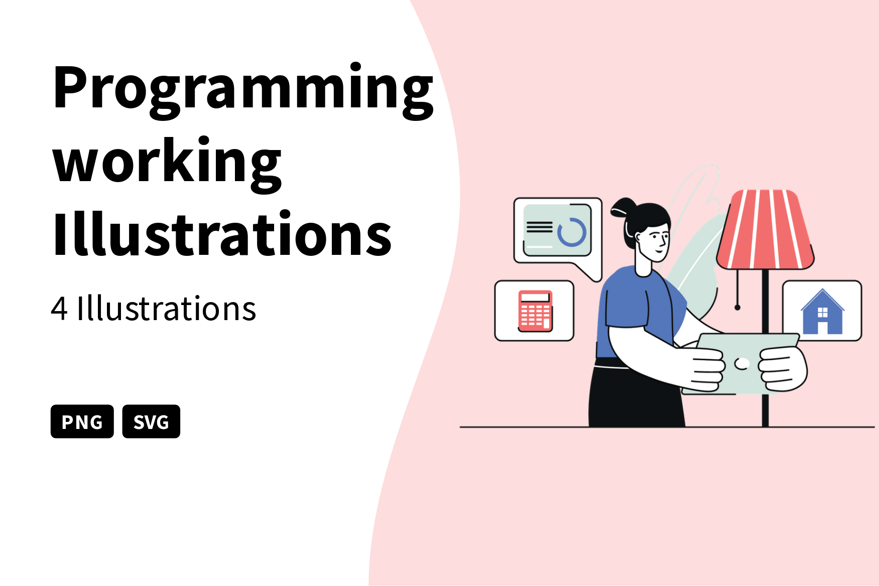 Programming Working Illustration Pack - 4 Free Download People ...