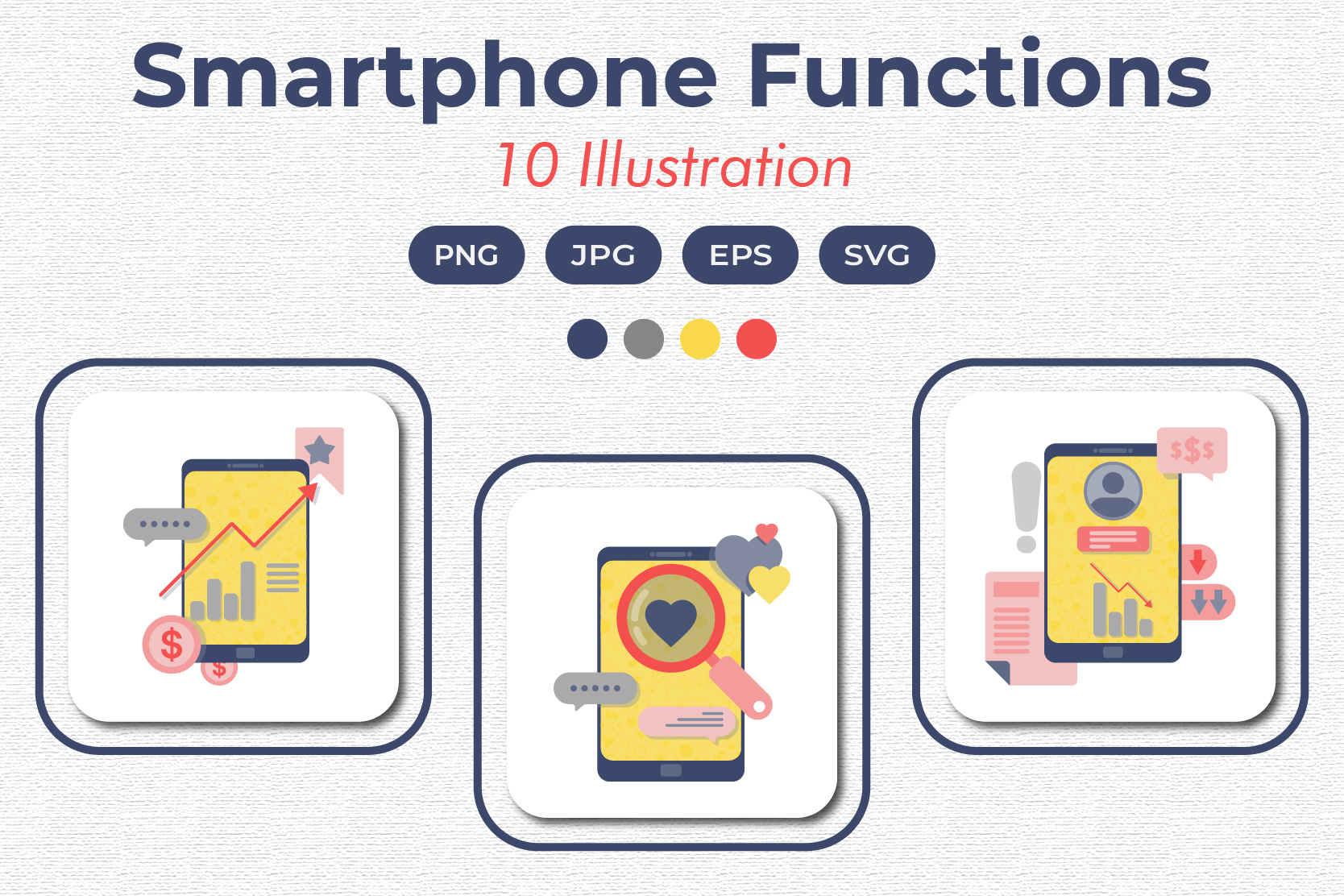 Premium Smartphone Functions Illustration pack from Network ...
