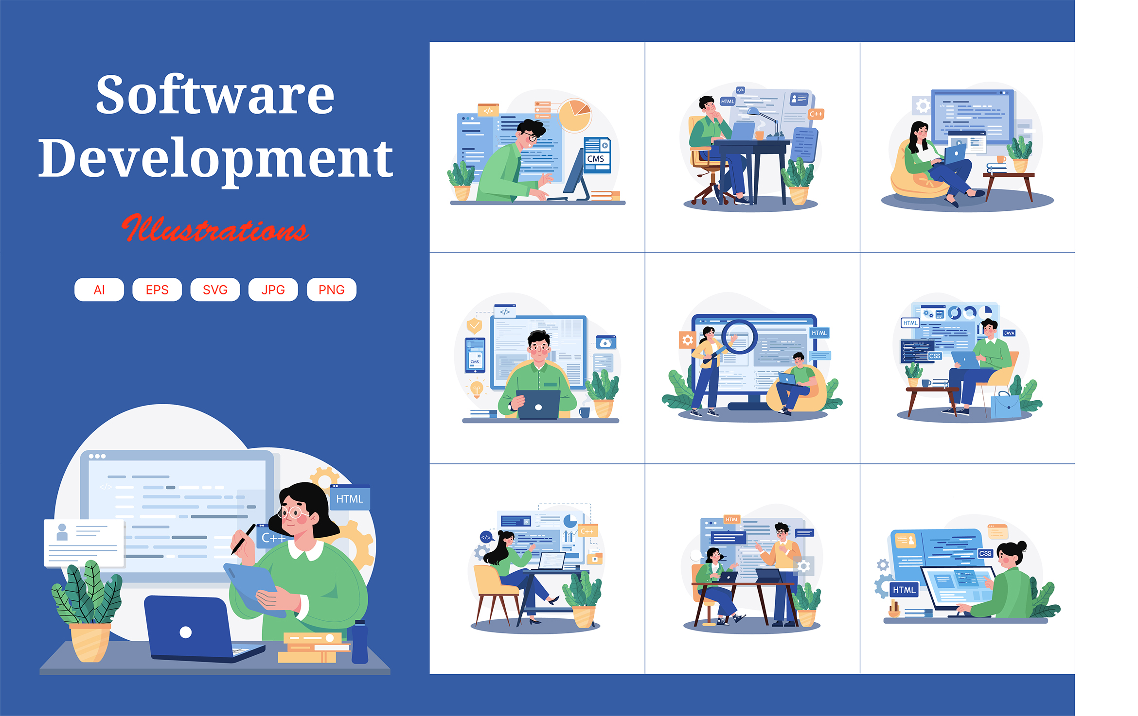 Premium Software Development Illustration pack from Design ... Premium Software Development Illustration pack from Design ...