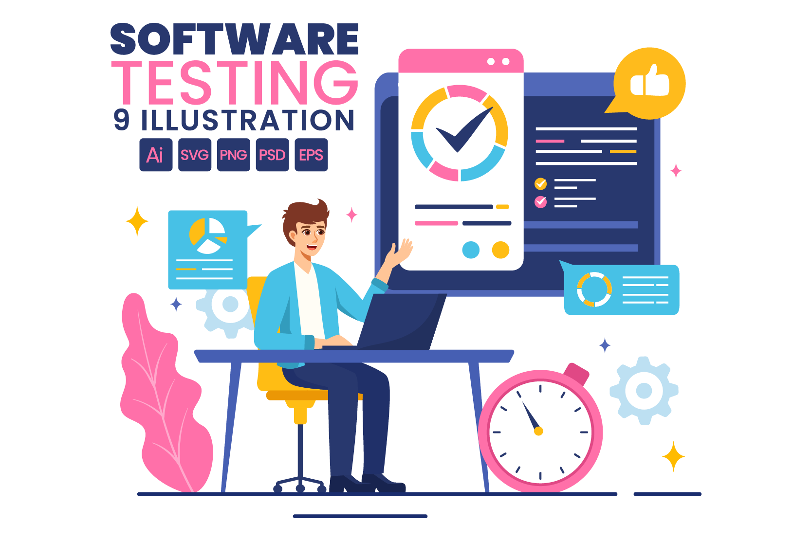 Obtén el paquete de Pruebas De Software Illustration con 9 recursos ...