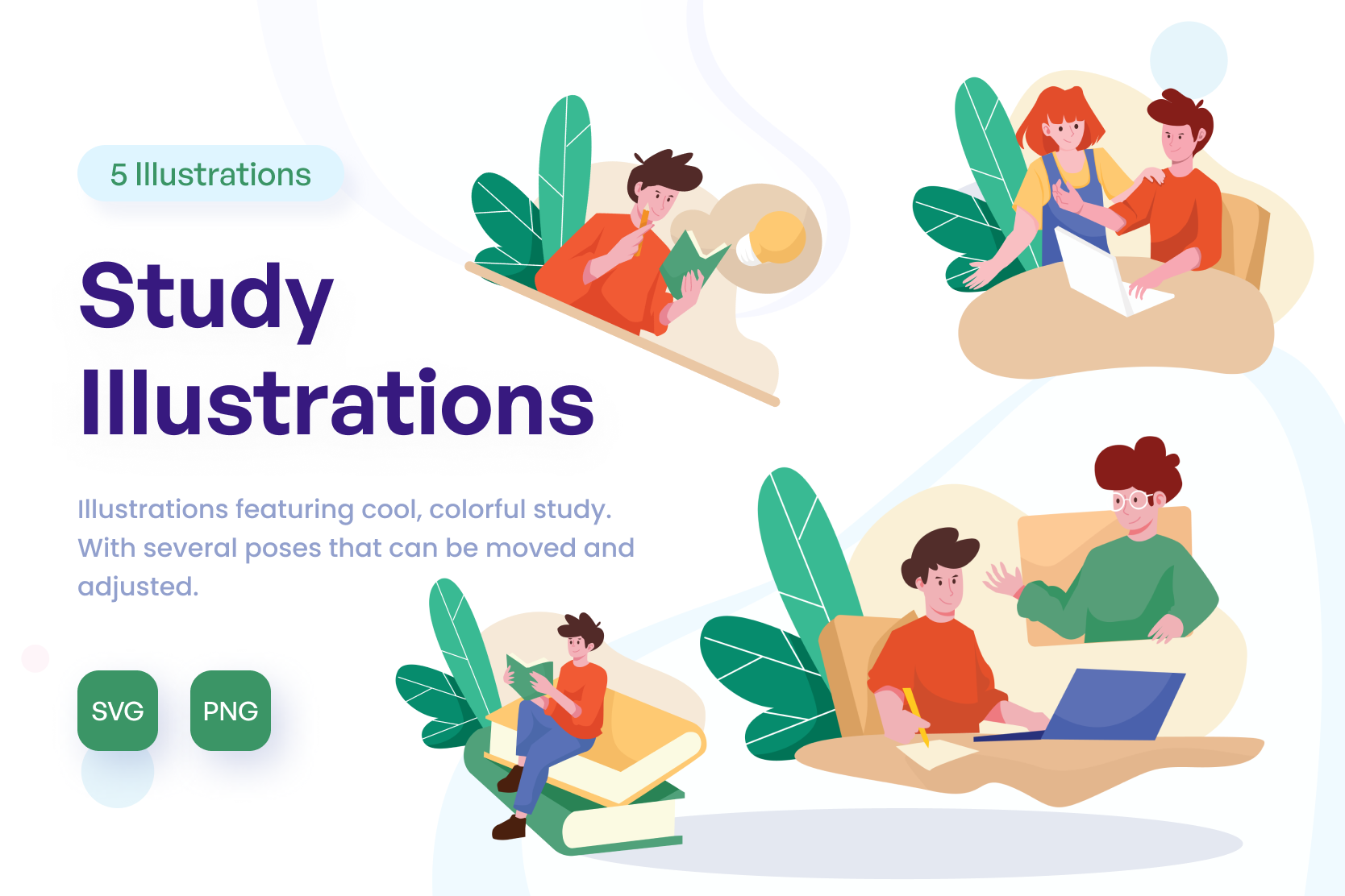 Premium Study Illustration pack from School & Education Illustrations