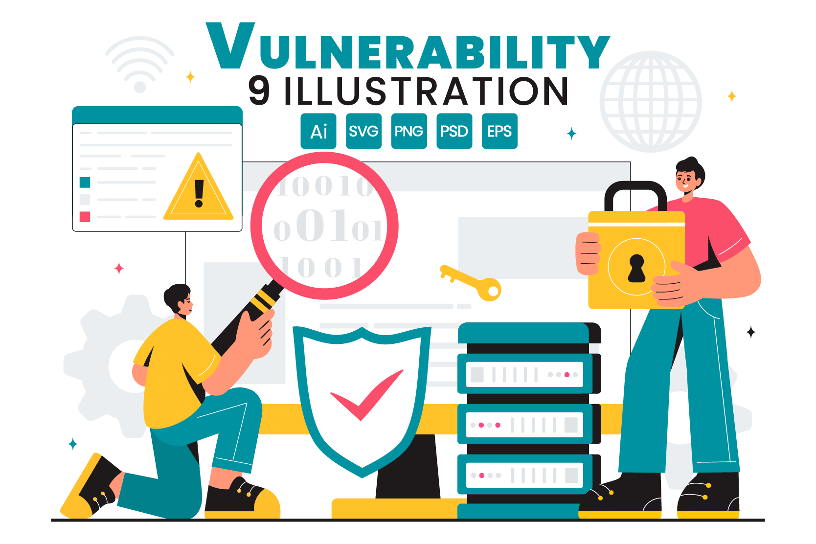 Vulnerability Illustration Pack 9 Free Download Network