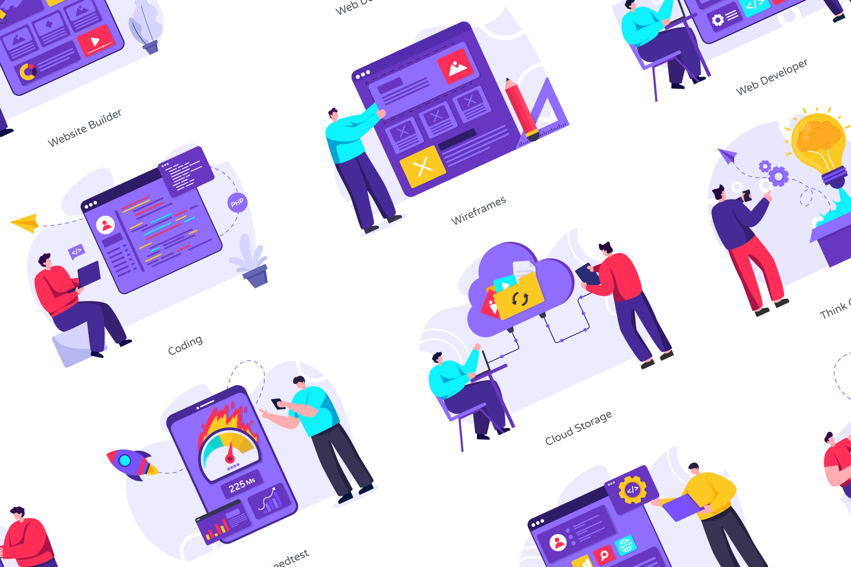 Web/App And Development Illustration Pack - 20 Free Download Design ...