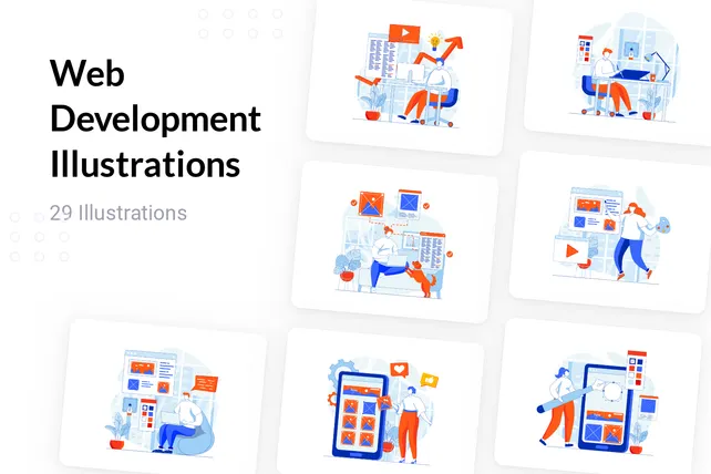 Web Development Illustration Pack - 29 Design & Development ...