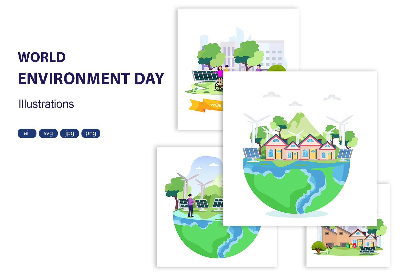 Premium World Environment Day Illustration pack from Nature Illustrations Premium World Environment Day Illustration pack from Nature Illustrations