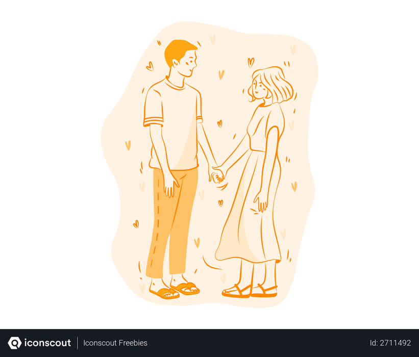 Best Free Couple Holding Hands Illustration Download In Png And Vector Format