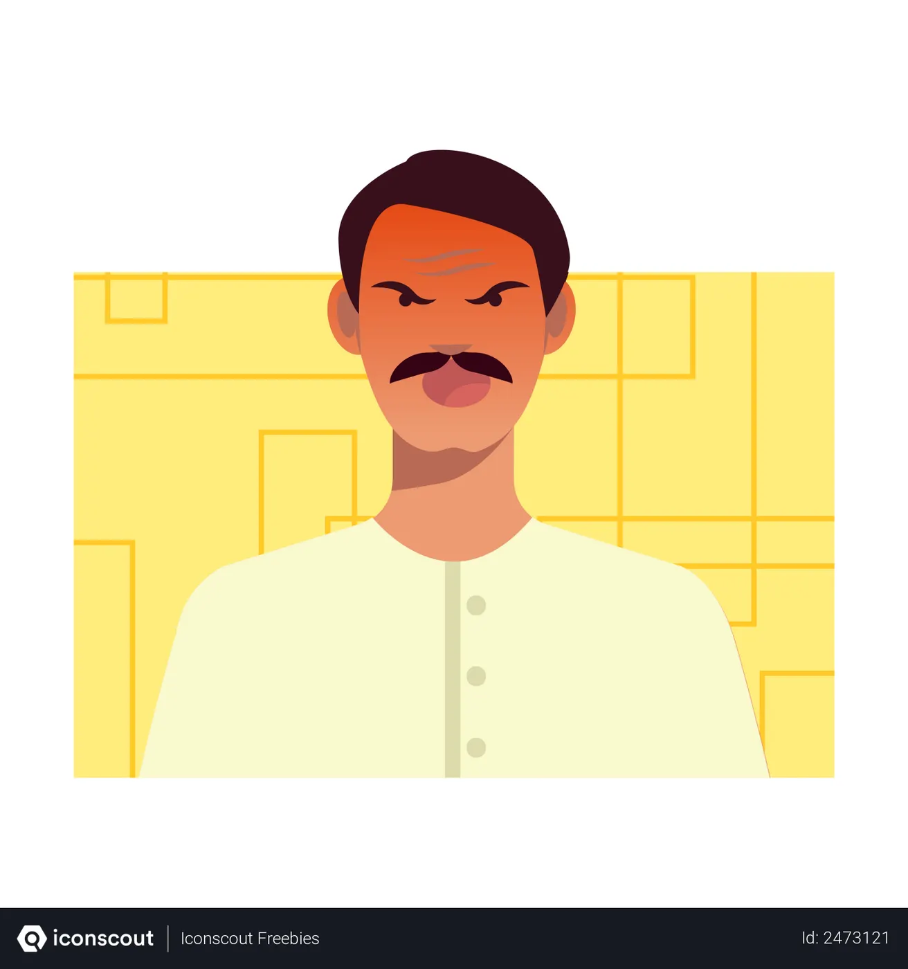 Best Free Frustrated man Illustration download in PNG & Vector format