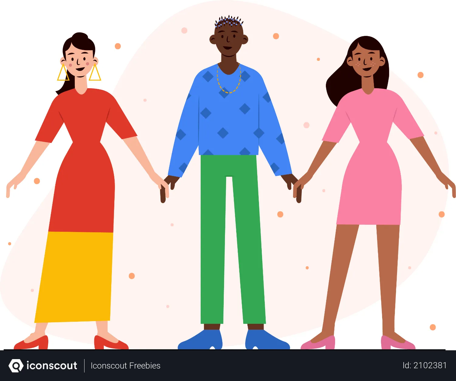 Best Free People holding hands Illustration download in PNG & Vector format