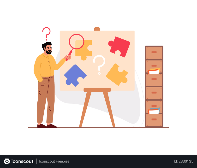 Best Free Indian businessman finding solution of problem Illustration ... Best Free Indian businessman finding solution of problem Illustration ...