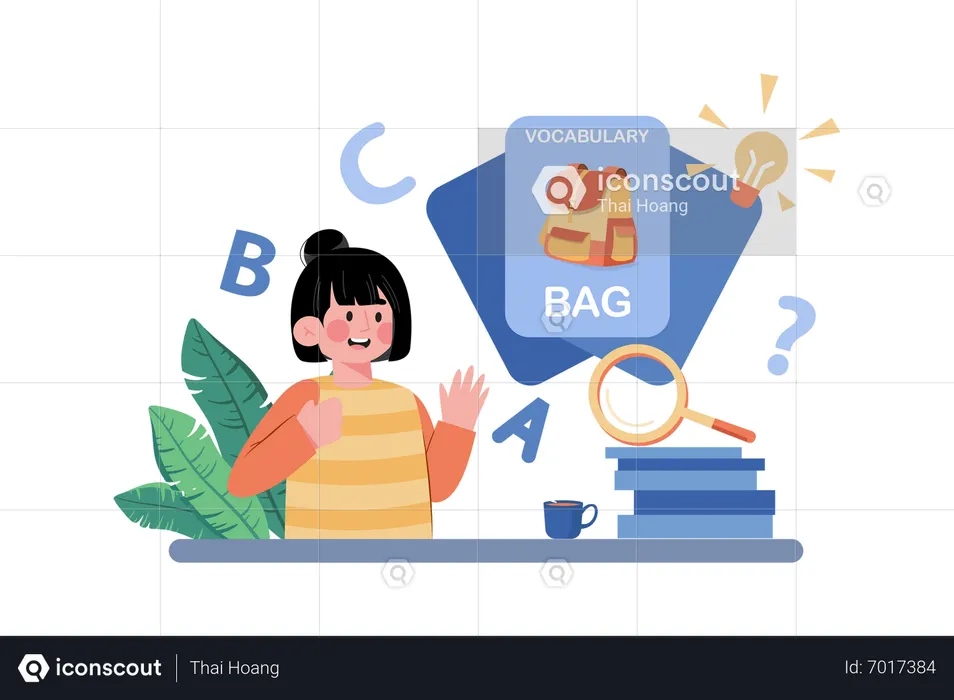 Best A Student Uses Flashcards To Learn Vocabulary Words Illustration best-a-student-uses-flashcards-to-learn-vocabulary-words-illustration