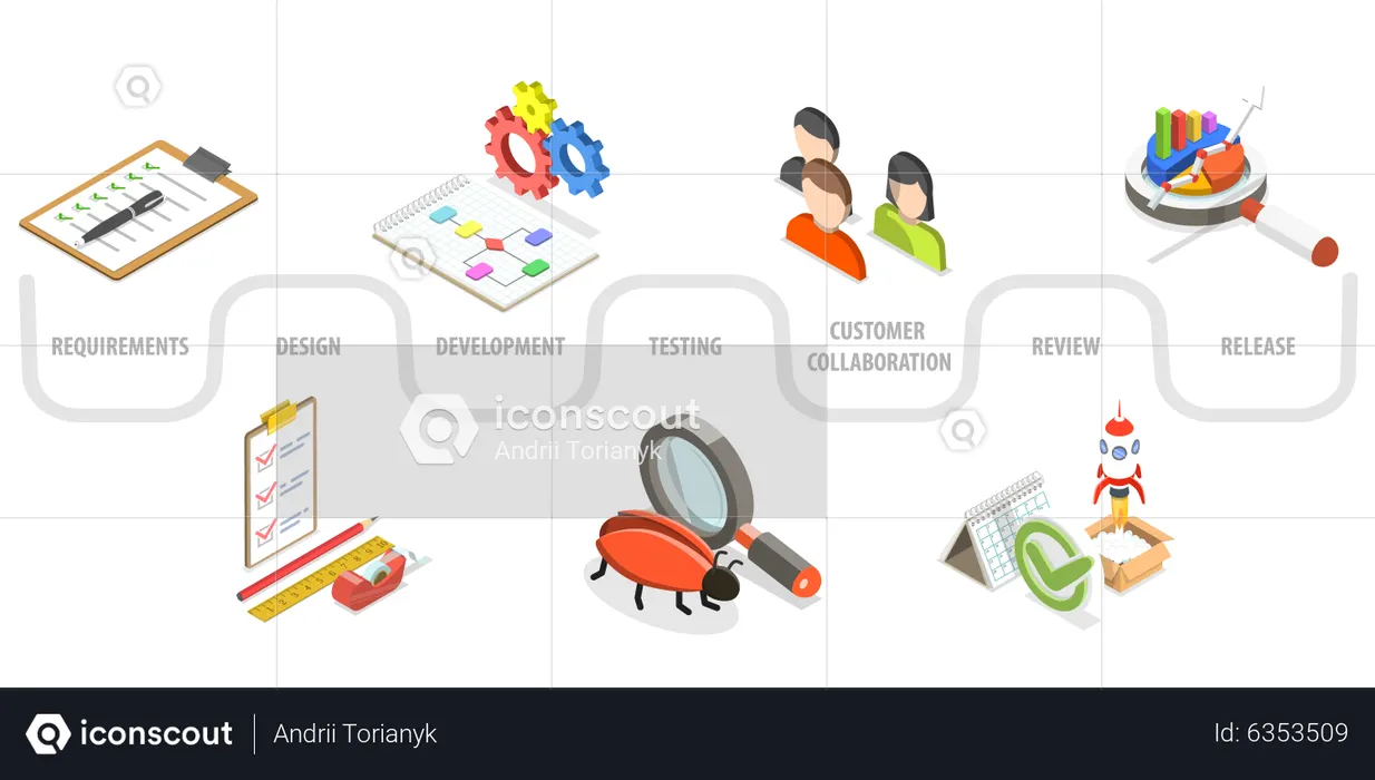 Agile Software Development Lifecycle Illustration - Free Download ... Agile Software Development Lifecycle Illustration - Free Download ...