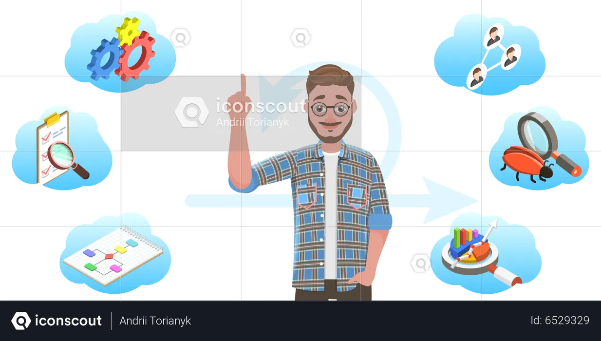 Best Premium Agile Software Development Methodology Illustration Download In Png And Vector Format