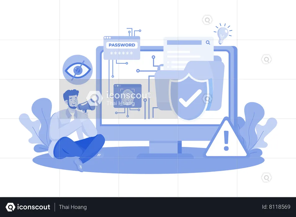 Best Ai Detects Patterns And Anomalies In Cybersecurity Illustration Download In Png And Vector Format