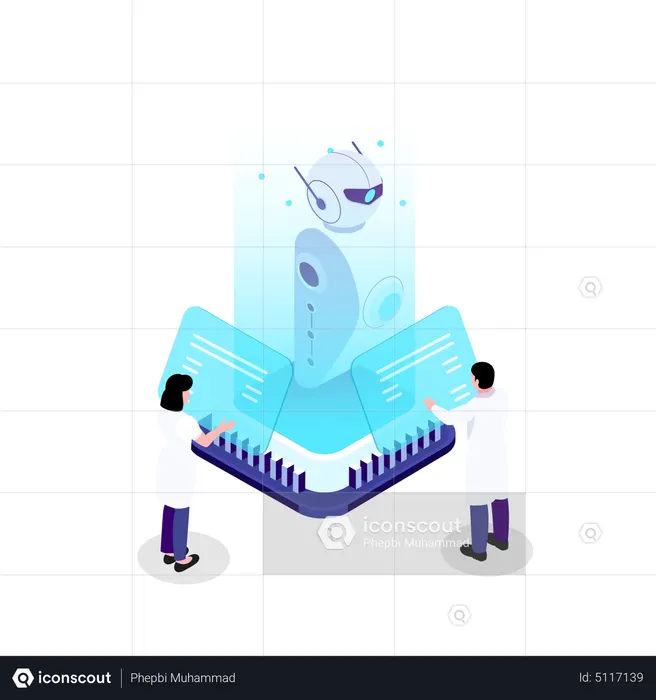 AI Robot Illustration - Free Download Science & Technology ... AI Robot Illustration - Free Download Science & Technology ...