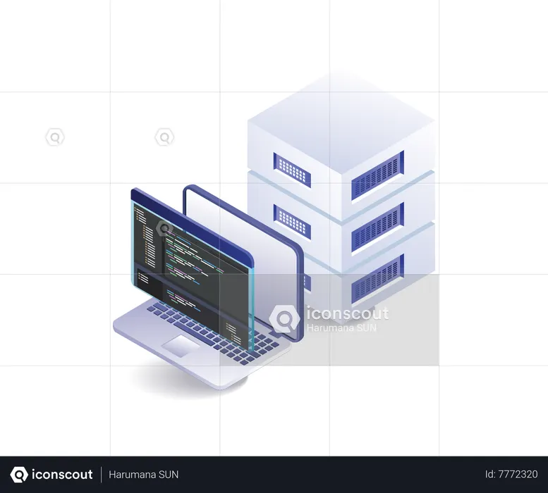 Best Analyst programming language server Illustration download in PNG ...