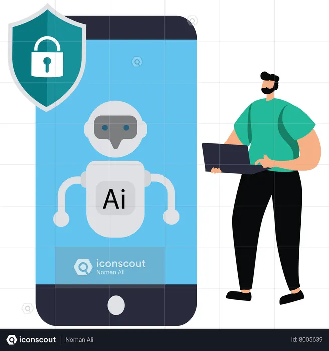 Best Artificial Intelligence For Cybersecurity Illustration Download In Png And Vector Format