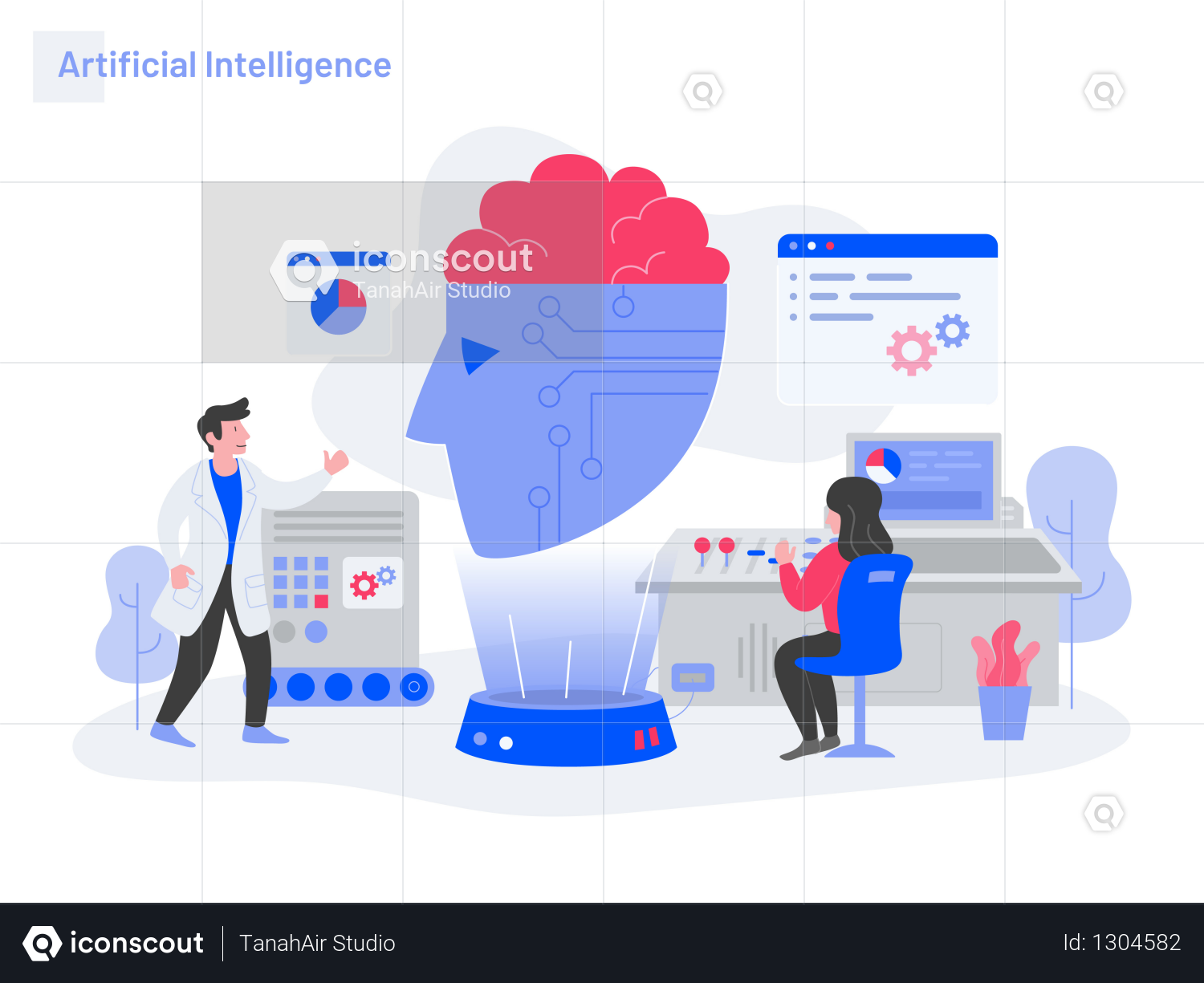 Premium Artificial Intelligence Illustration Concept Illustration ... Premium Artificial Intelligence Illustration Concept Illustration ...
