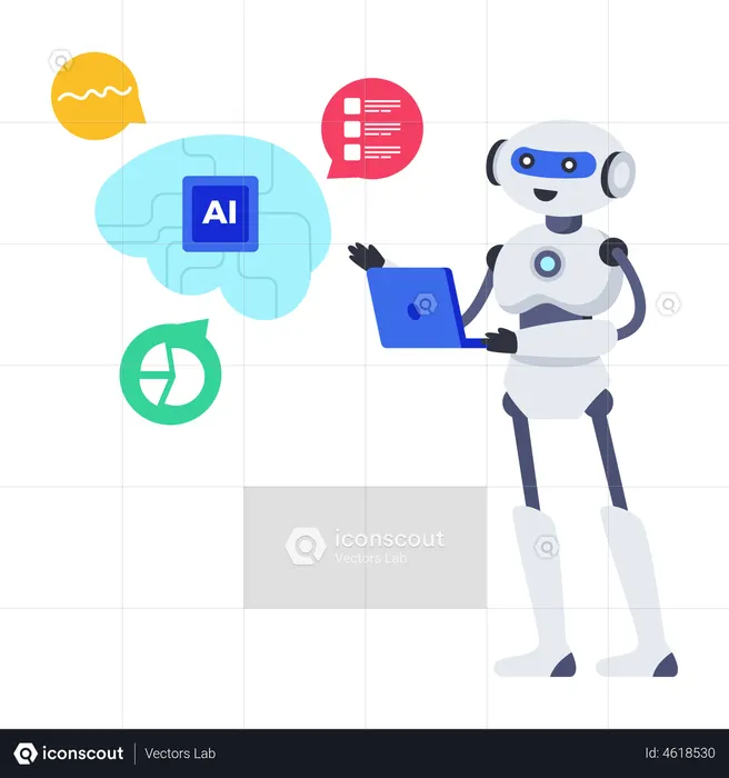 Artificial Intelligence Illustration - Free Download Science & Technology Illustrations | IconScout