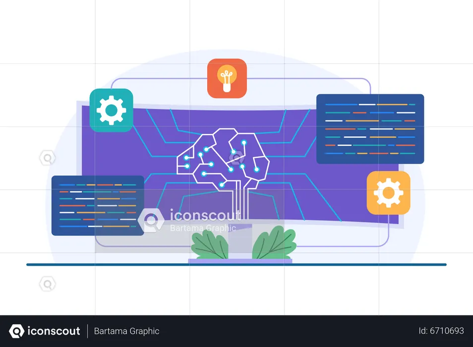 Best Artificial Intelligence Network Illustration download in PNG ...