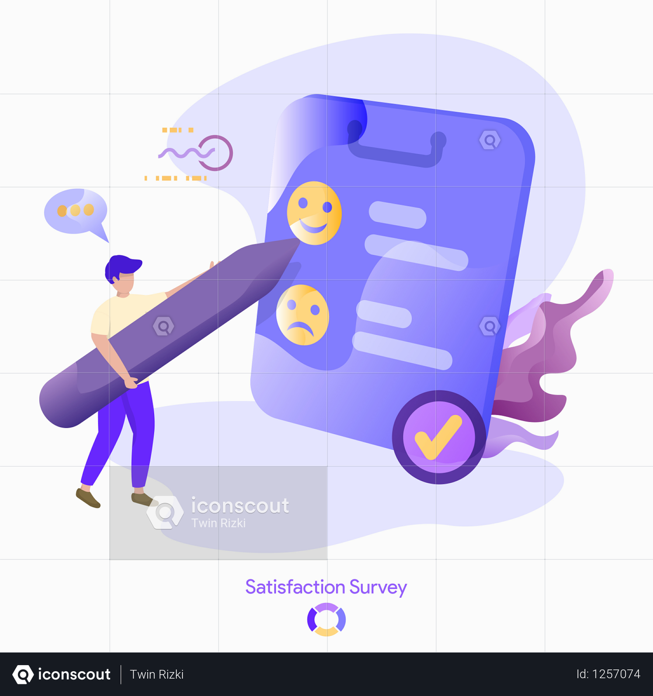 Best Premium Background Illustrations of Satisfaction Survey ...