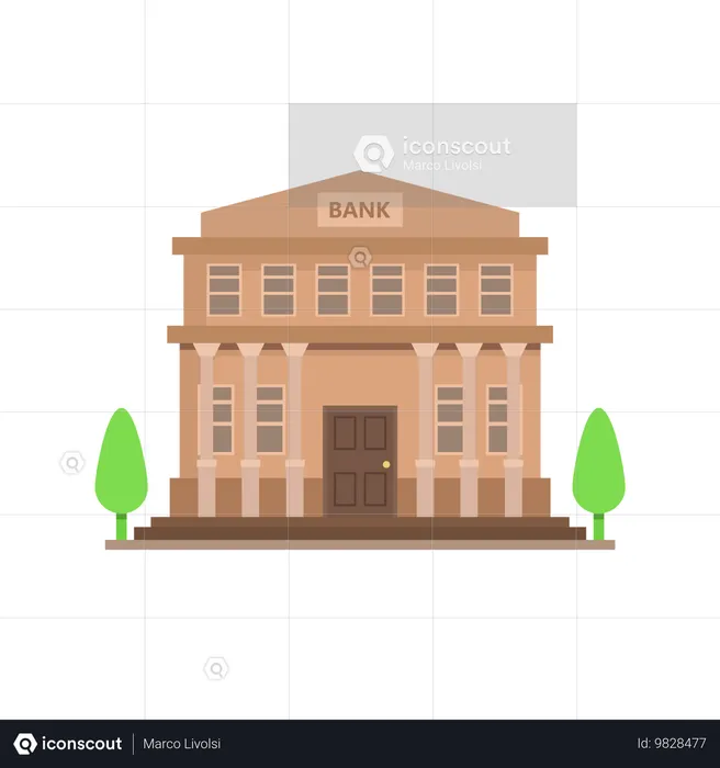 Bank Building Illustration - Free Download Buildings Illustrations ... Bank Building Illustration - Free Download Buildings Illustrations ...