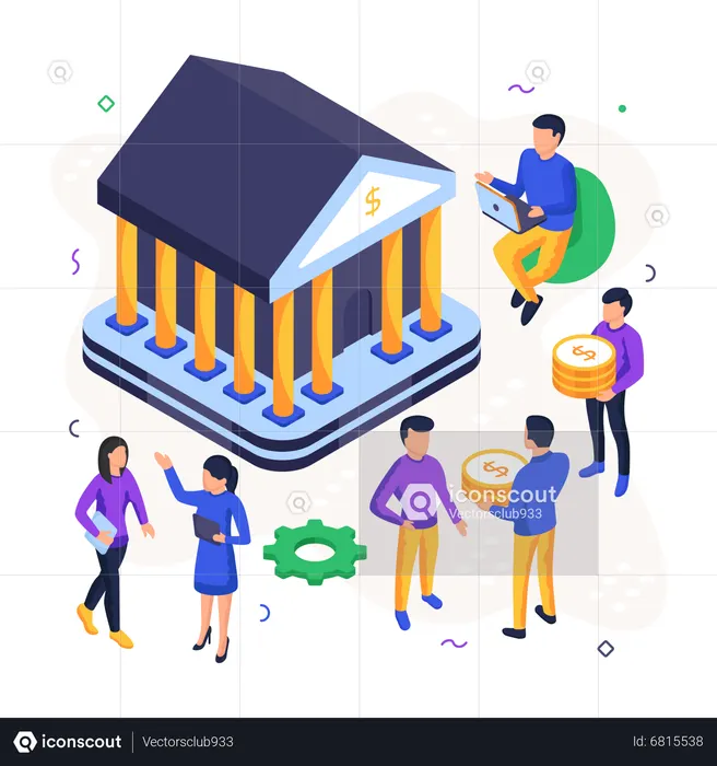 Best Bank Building Illustration download in PNG & Vector format Best Bank Building Illustration download in PNG & Vector format