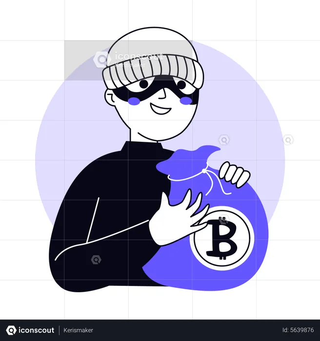 Bitcoin Hacker Illustration - Free Download Science & Technology ...