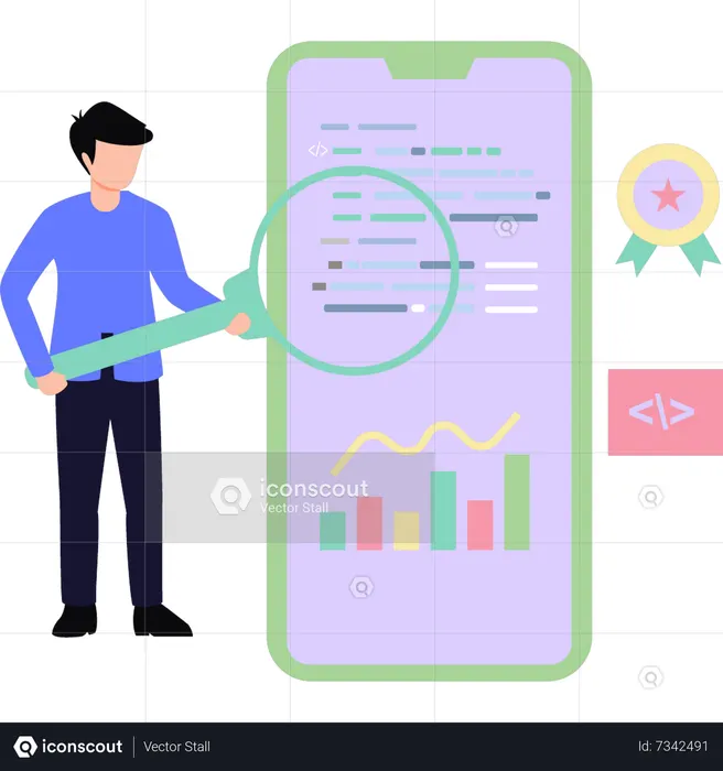 Best Boy looking for coding graph Illustration download in PNG & Vector ... Best Boy looking for coding graph Illustration download in PNG & Vector ...